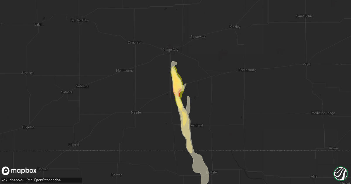 Hail Map in Minneola, KS on September 1, 2025 - HailTrace