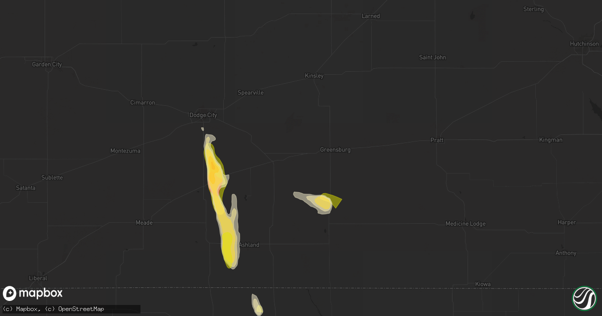 Hail Map in Mullinville, KS on September 1, 2025 - HailTrace