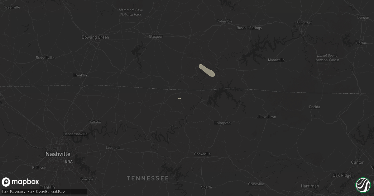 Hail Map in Moss, TN on September 3, 2025 - HailTrace
