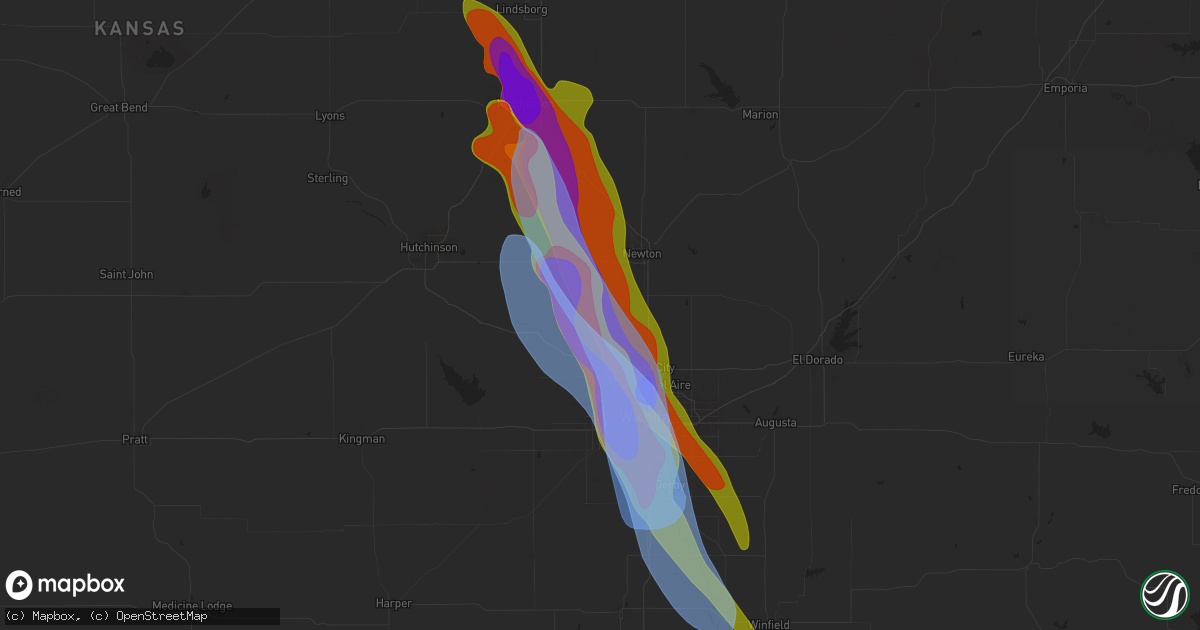 Hail Map in Sedgwick, KS on September 3, 2025 - HailTrace
