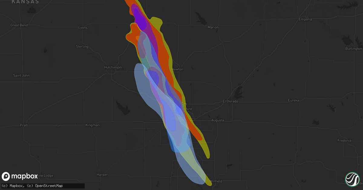 Hail Map in Valley Center, KS on September 3, 2025 - HailTrace
