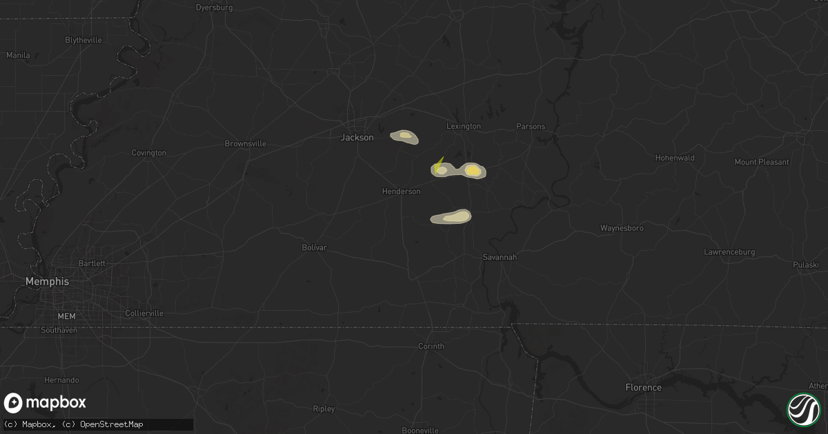 Hail Map in Finger, TN on September 5, 2025 - HailTrace