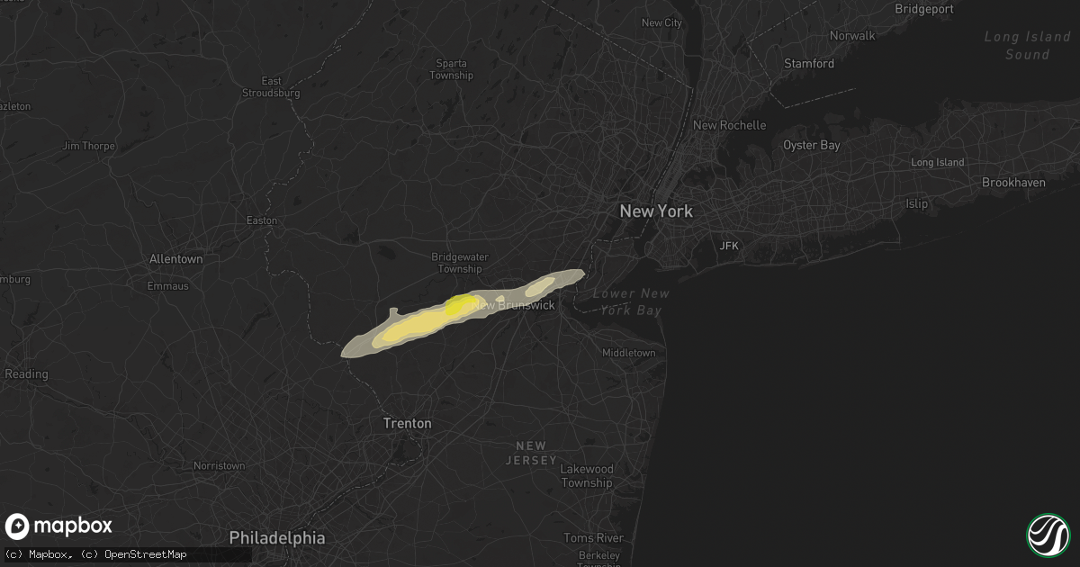 Hail Map in Metuchen, NJ on September 6, 2025 - HailTrace