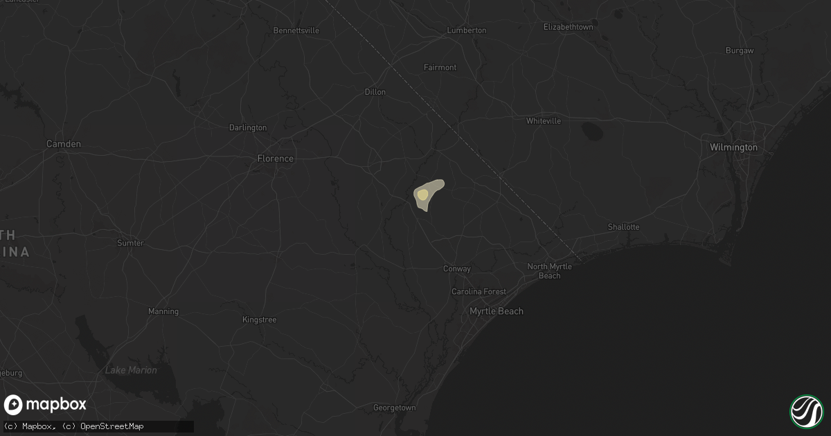 Hail Map in Galivants Ferry, SC on September 7, 2025 - HailTrace