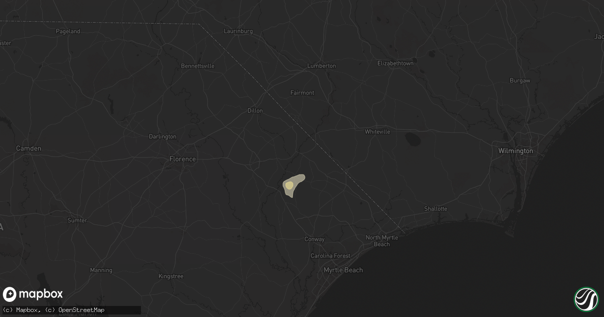 Hail Map in Nichols, SC on September 7, 2025 - HailTrace