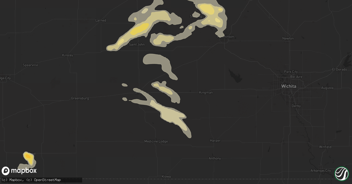 Hail Map in Cunningham, KS on September 8, 2025 - HailTrace