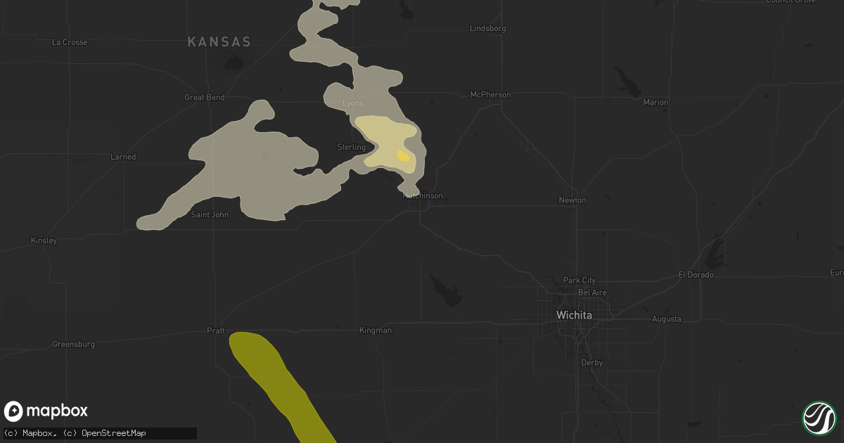 Hail Map in Hutchinson, KS on September 8, 2025 - HailTrace