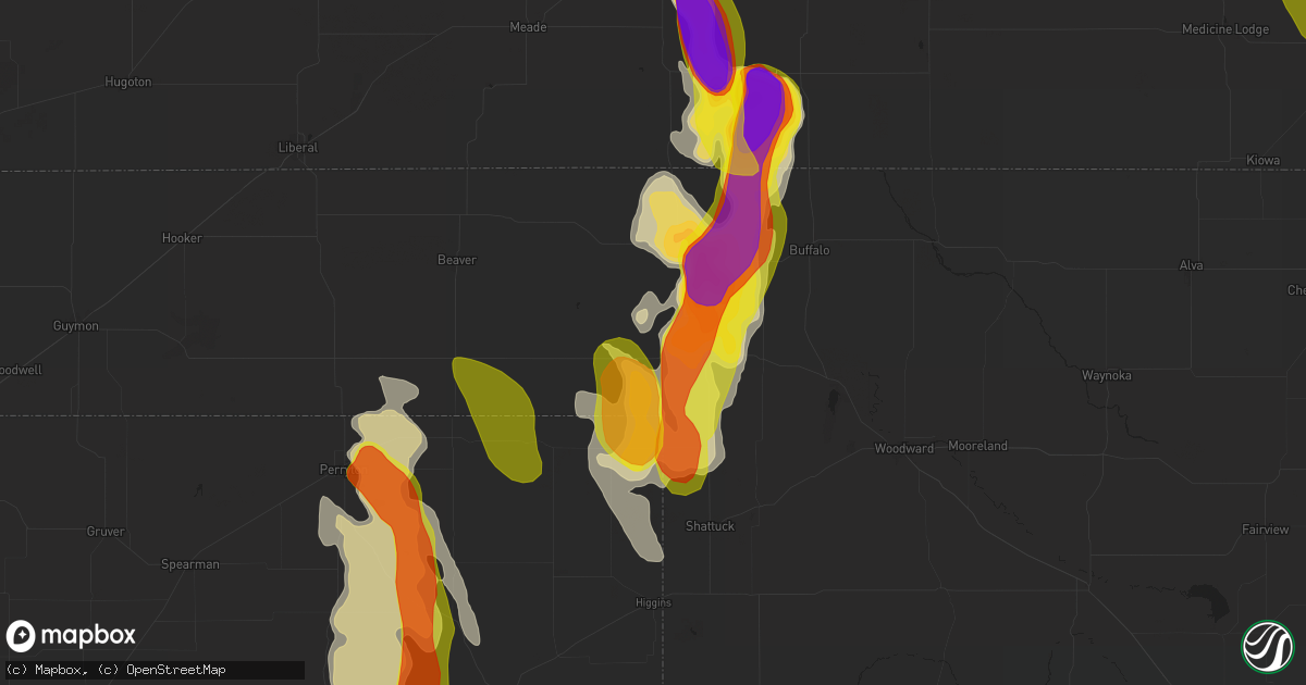 Hail Map in Laverne, OK on September 8, 2025 - HailTrace