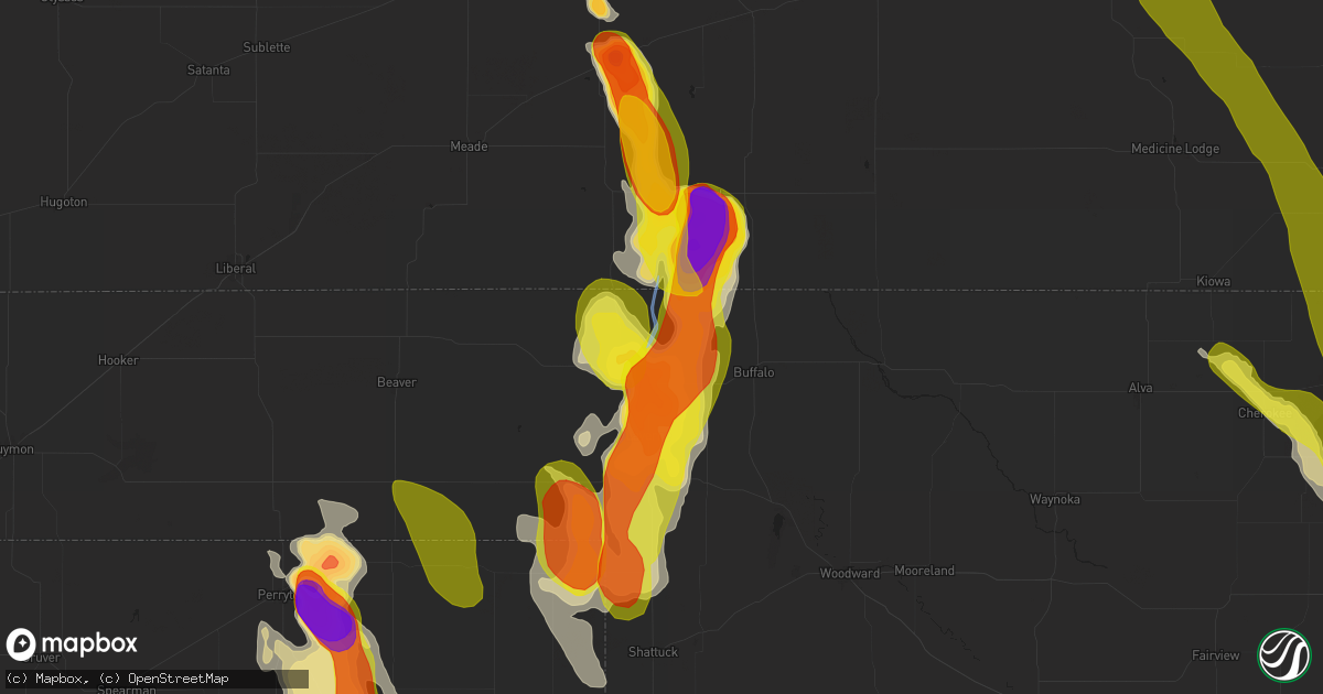 Hail Map in Rosston, OK on September 8, 2025 - HailTrace