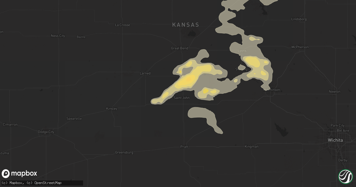 Hail Map in St John, KS on September 8, 2025 - HailTrace