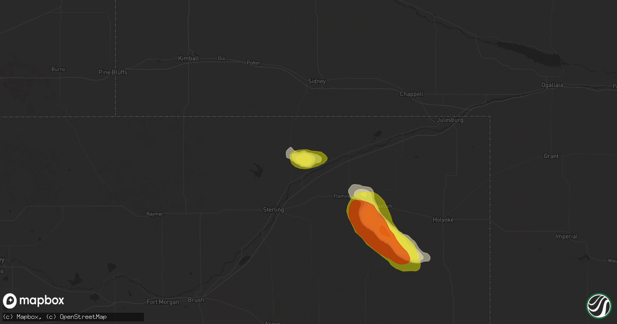 Hail Map in Iliff, CO on September 9, 2025 - HailTrace