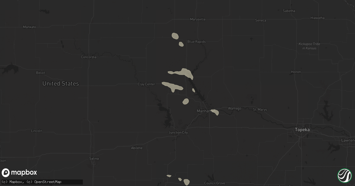 Hail Map in Riley, KS on September 9, 2025 - HailTrace