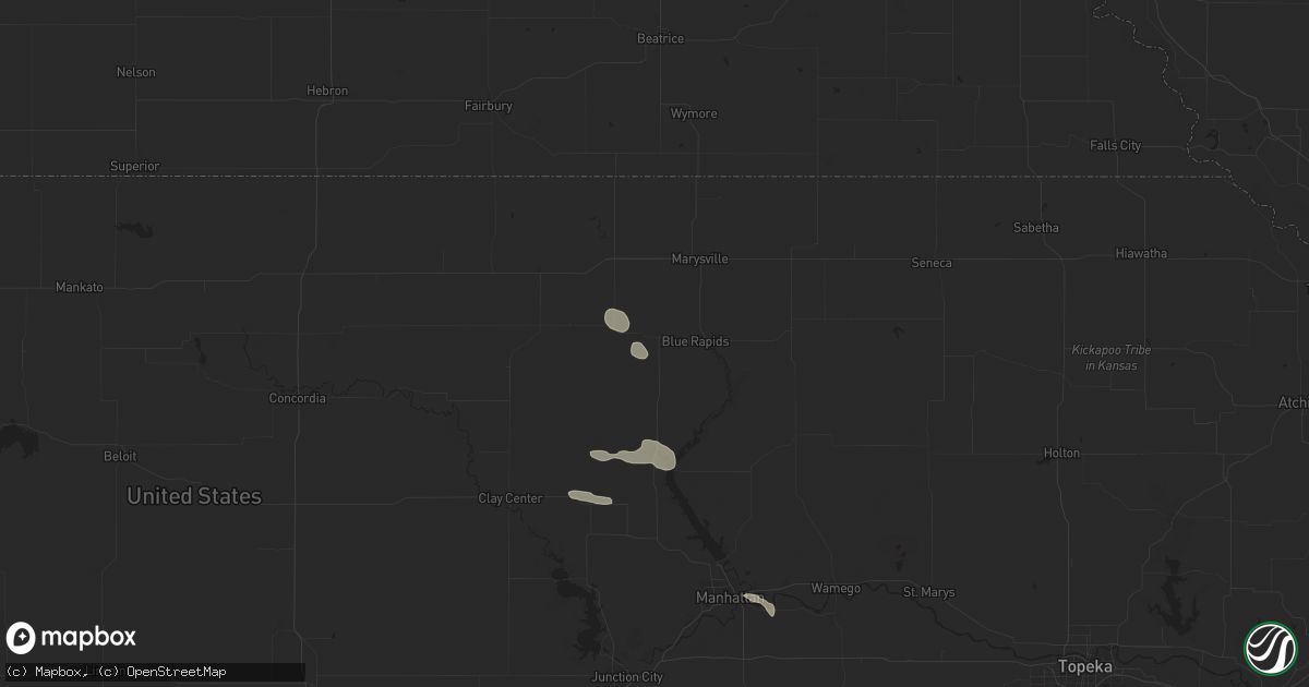 Hail Map in Waterville, KS on September 9, 2025 - HailTrace