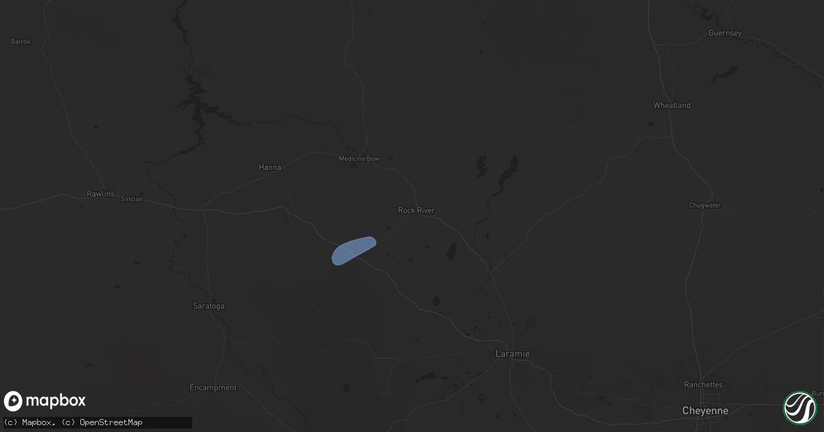 Hail Map in Rock River, WY on September 10, 2025 - HailTrace