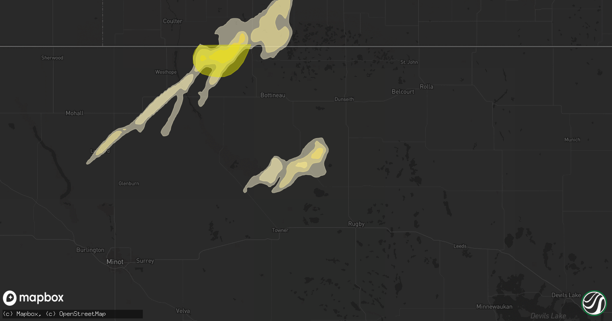 Hail Map in Willow City, ND on September 10, 2025 - HailTrace