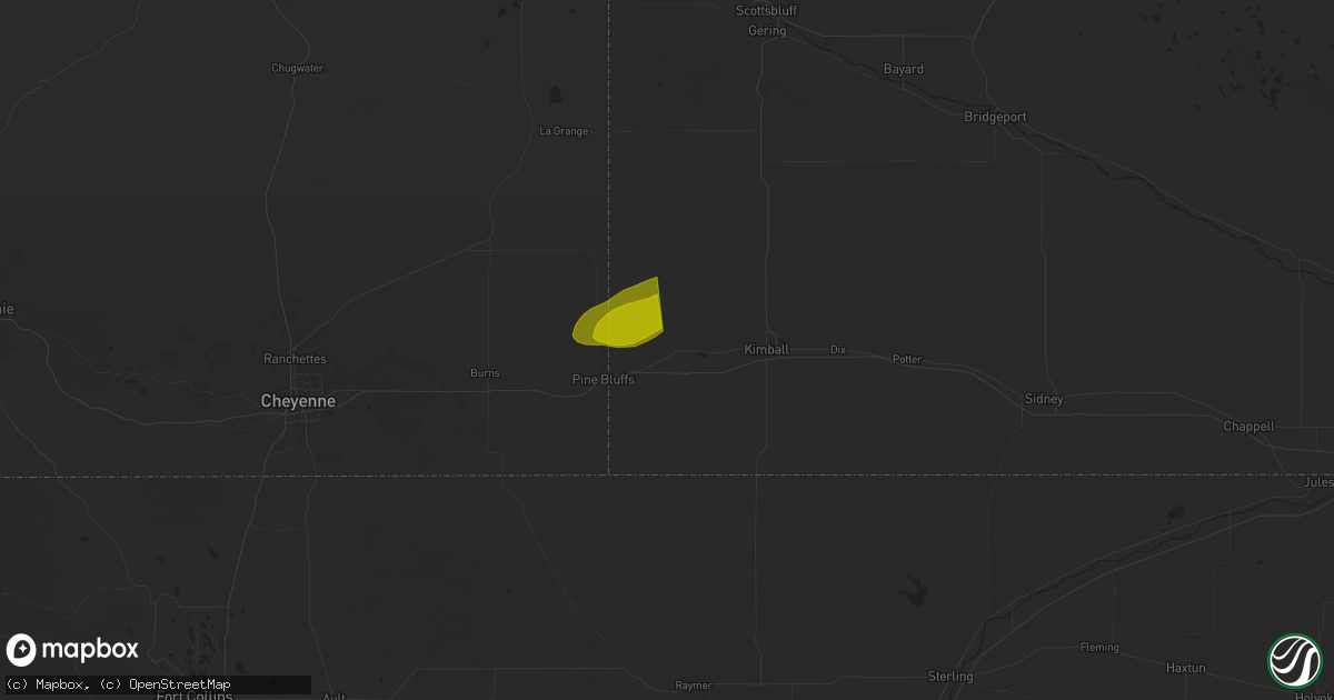 Hail Map in Bushnell, NE on September 11, 2025 - HailTrace