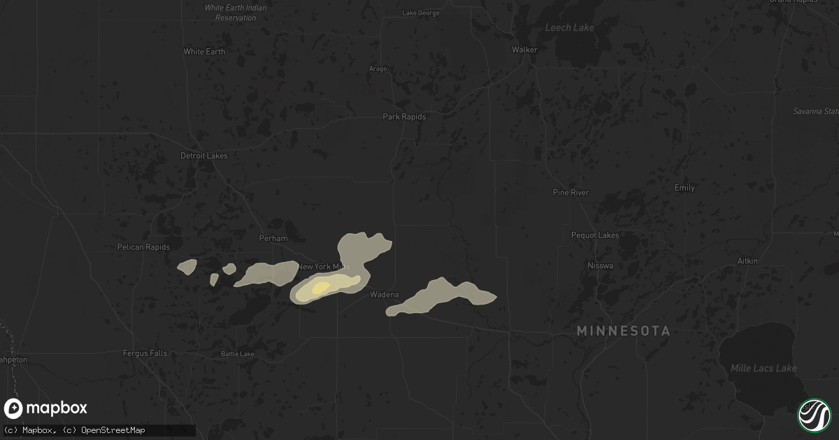 Hail Map in Sebeka, MN on September 12, 2025 - HailTrace