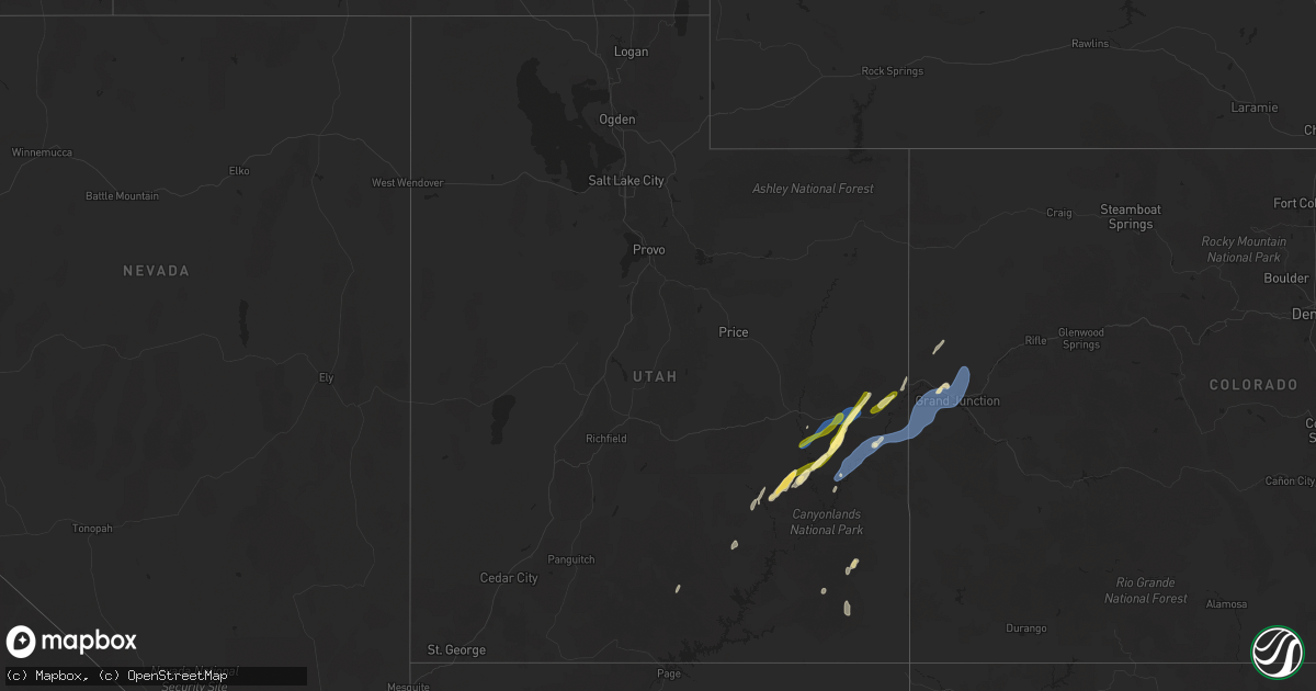 Hail Map in Utah on September 12, 2025 - HailTrace