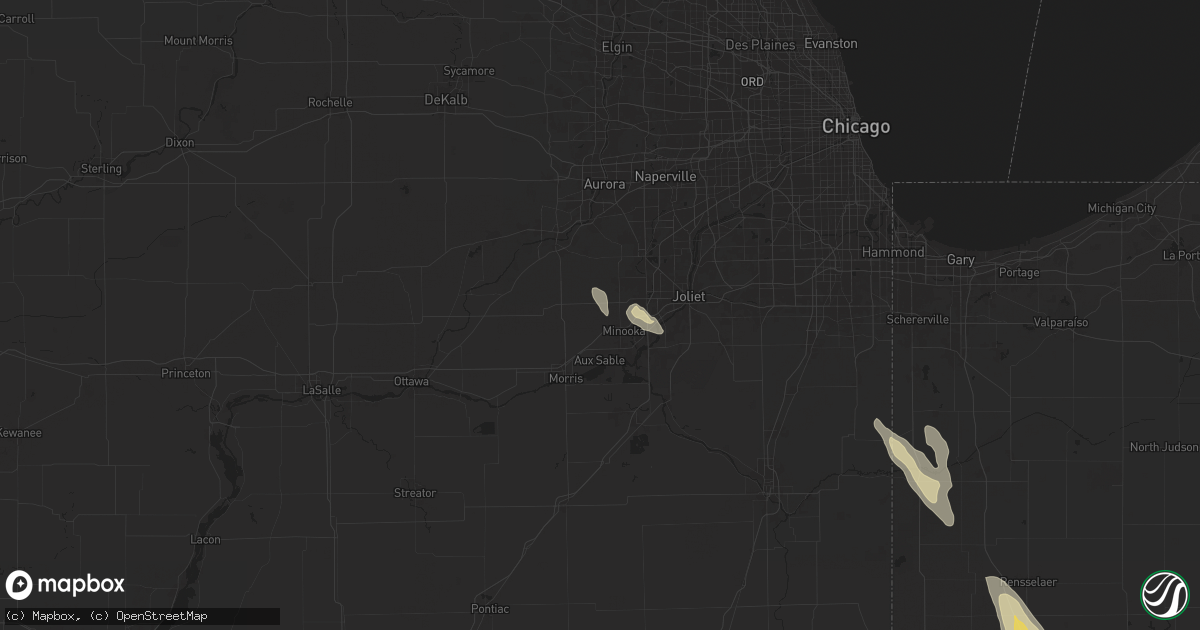 Hail Map in Minooka, IL on September 13, 2025 - HailTrace