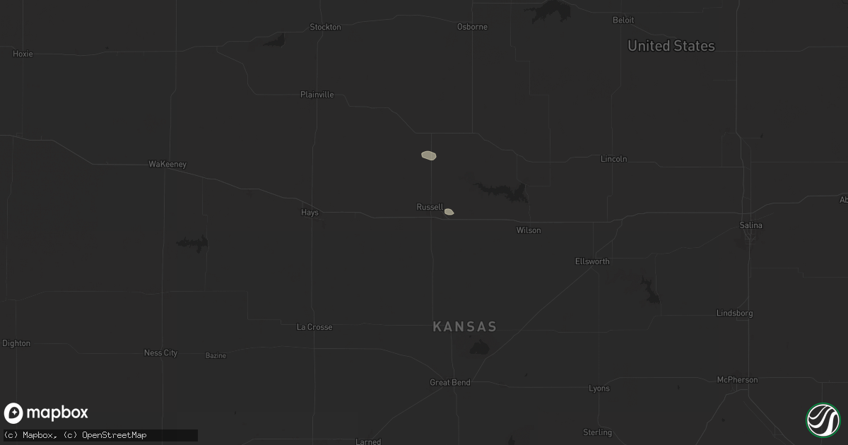 Hail Map in Russell, KS on September 14, 2024 - HailTrace