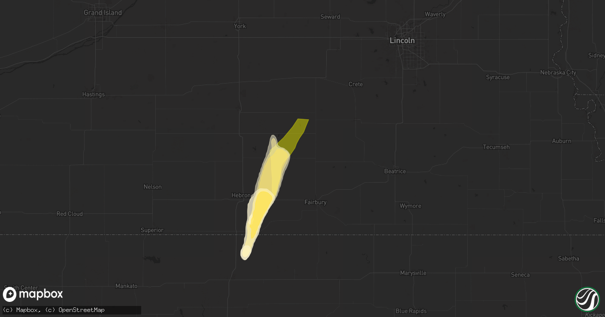 Hail Map in Daykin, NE on September 14, 2025 - HailTrace