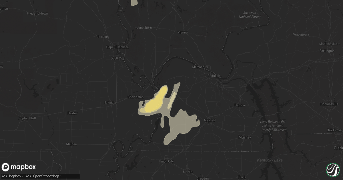 Hail Map in Wickliffe, KY on September 14, 2025 - HailTrace
