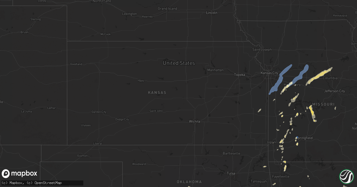 Hail Map in Kansas on September 18, 2025 - HailTrace