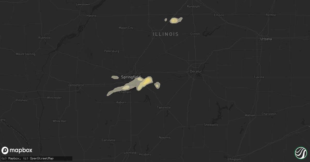 Hail Map in Mechanicsburg, IL on September 20, 2025 - HailTrace