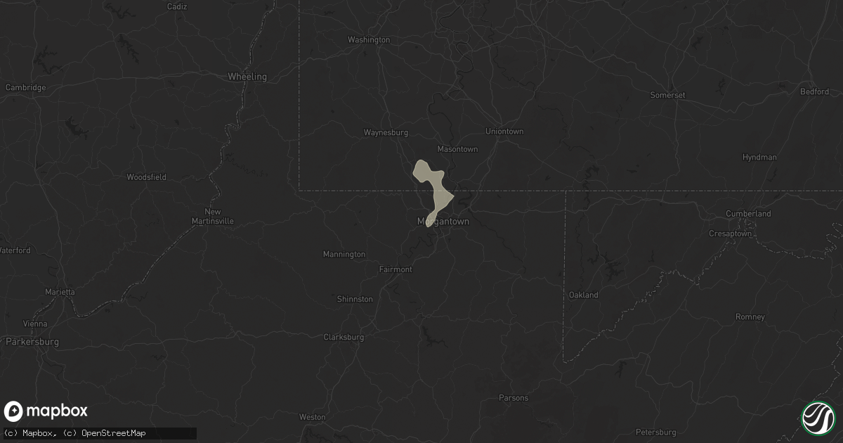 Hail Map in Morgantown, WV on September 20, 2025 - HailTrace
