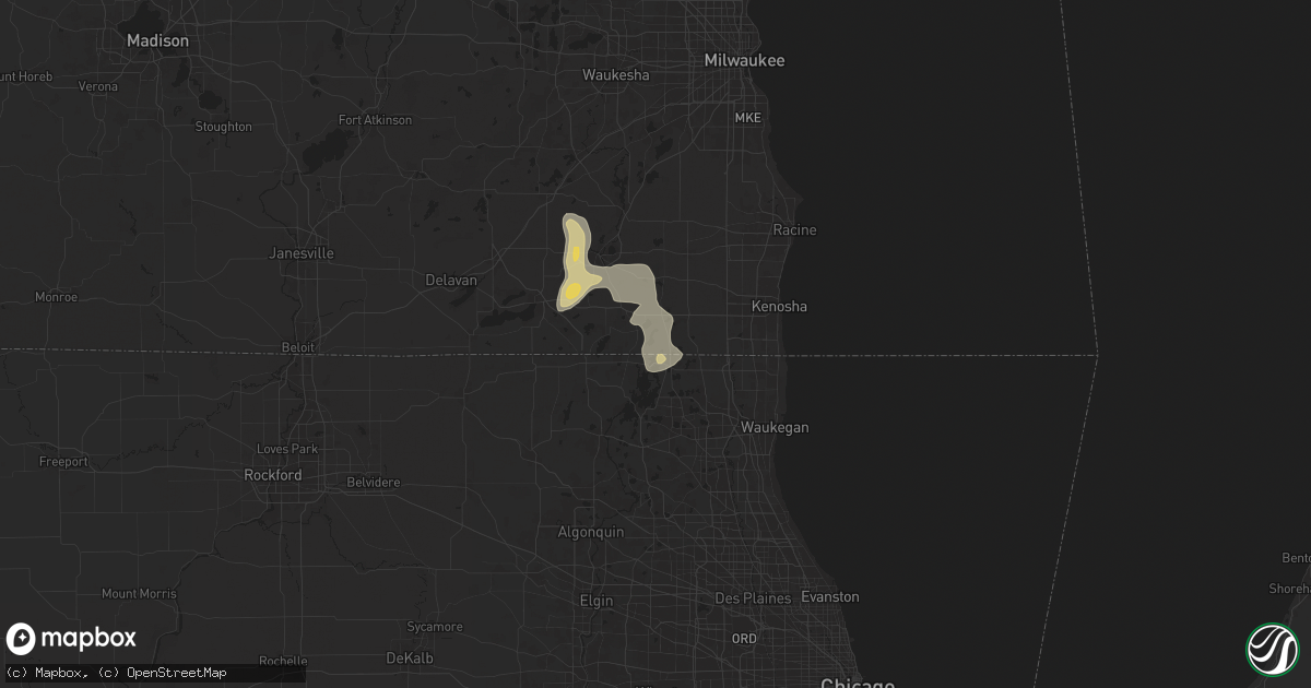 Hail Map in Trevor, WI on September 20, 2025 - HailTrace