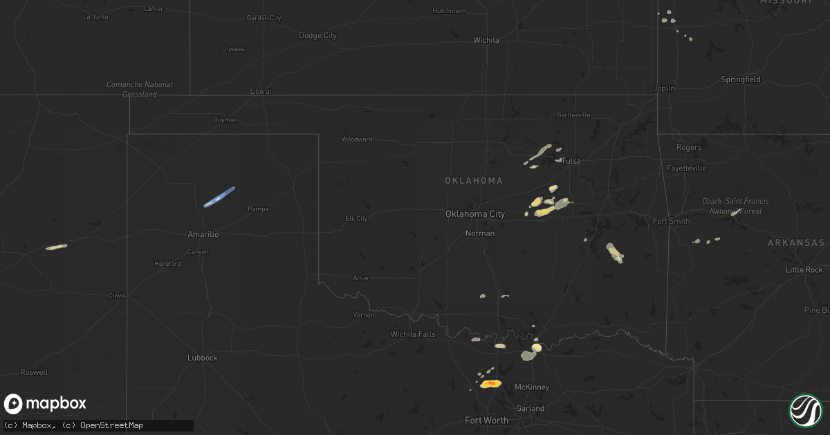 Hail Map in Oklahoma on September 21, 2023 - HailTrace