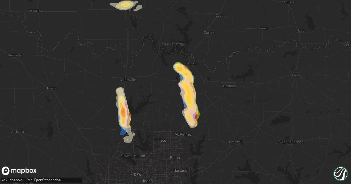 Hail Map in Howe, TX on September 21, 2025 - HailTrace