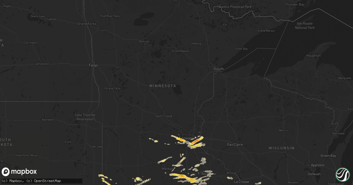 Hail Map in Minnesota on September 21, 2025 - HailTrace