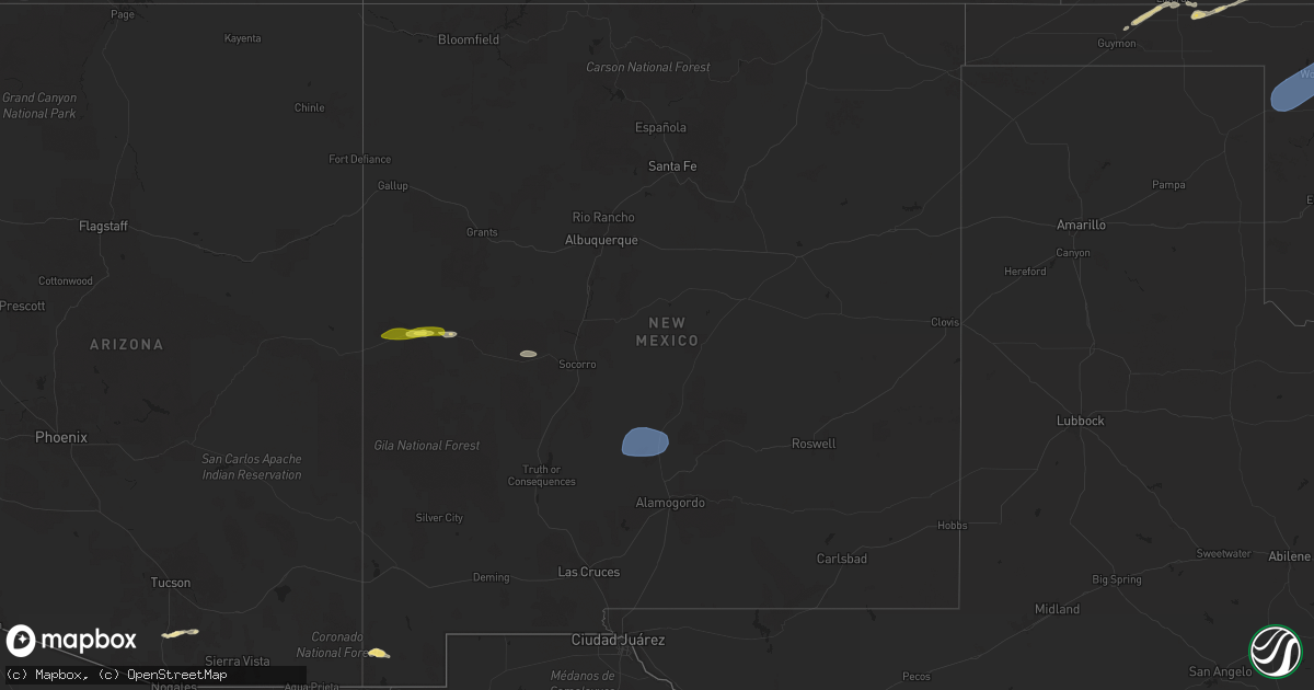 Hail Map in New Mexico on September 22, 2025 - HailTrace