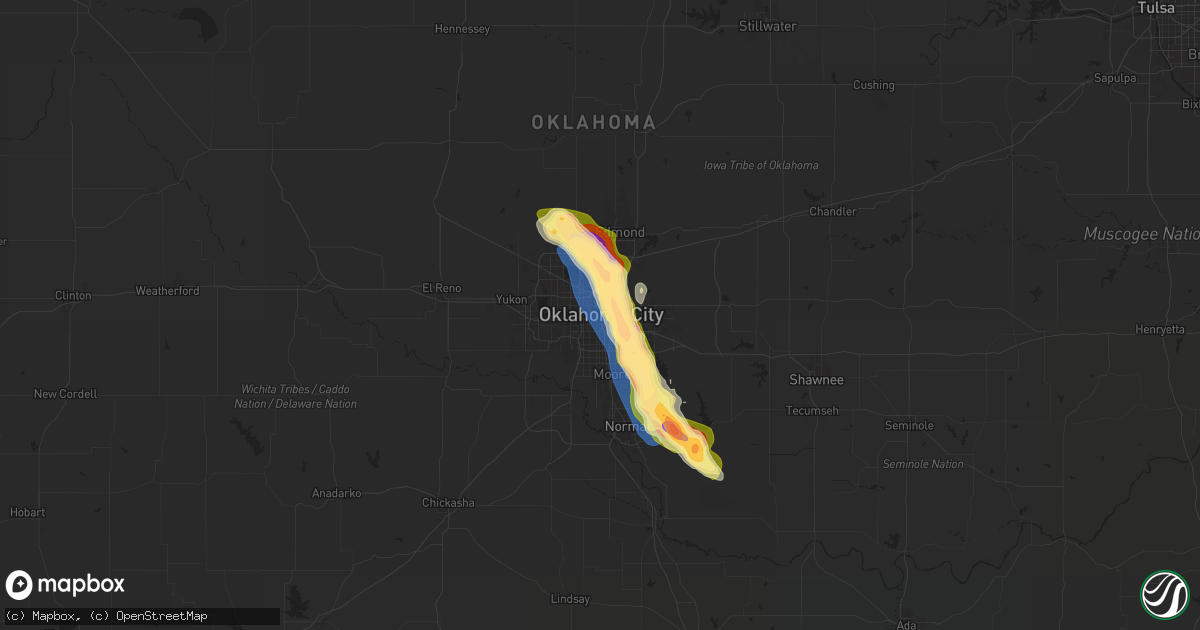 Hail Map in Oklahoma City, OK on September 24, 2024 - HailTrace