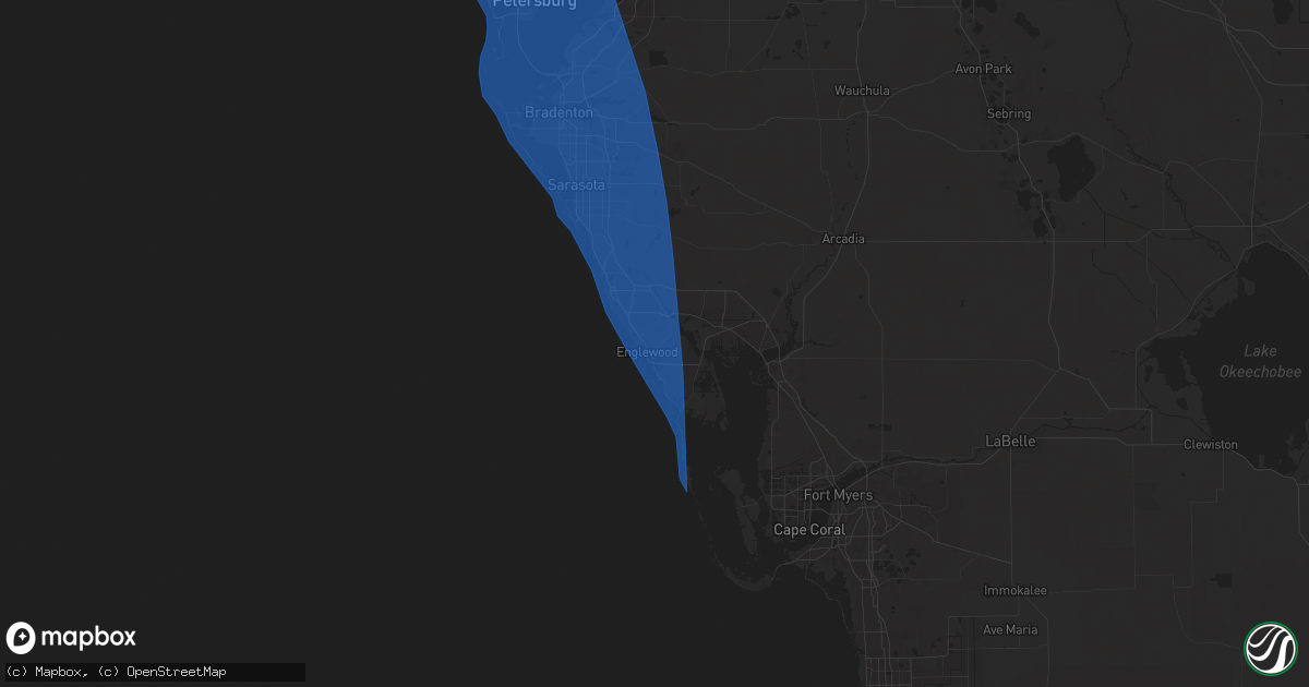 Hail Map in Englewood, FL on September 26, 2024 - HailTrace