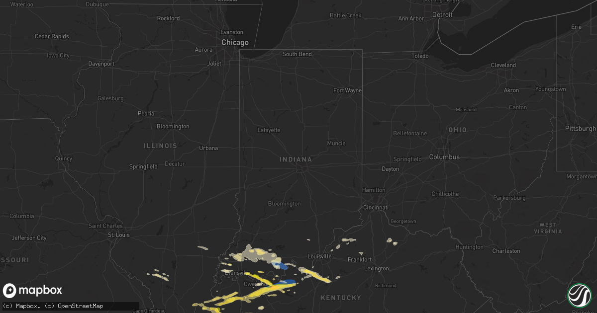 Hail Map in Indiana on September 27, 2023 - HailTrace