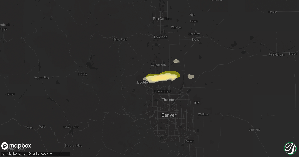 Hail Map in Boulder, CO on October 1, 2022 - HailTrace