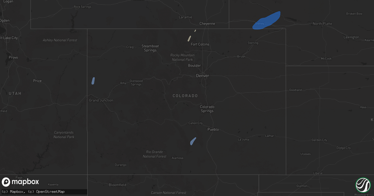 Hail Map in Colorado on October 4, 2025 - HailTrace