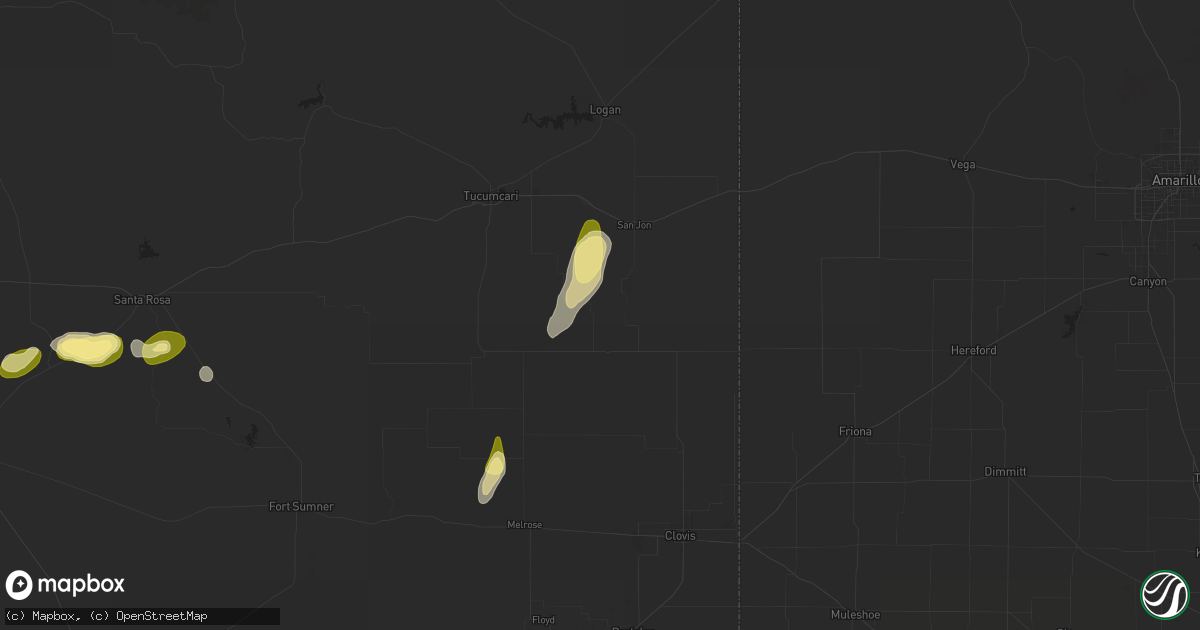 Hail Map in Grady, NM on October 6, 2025 - HailTrace