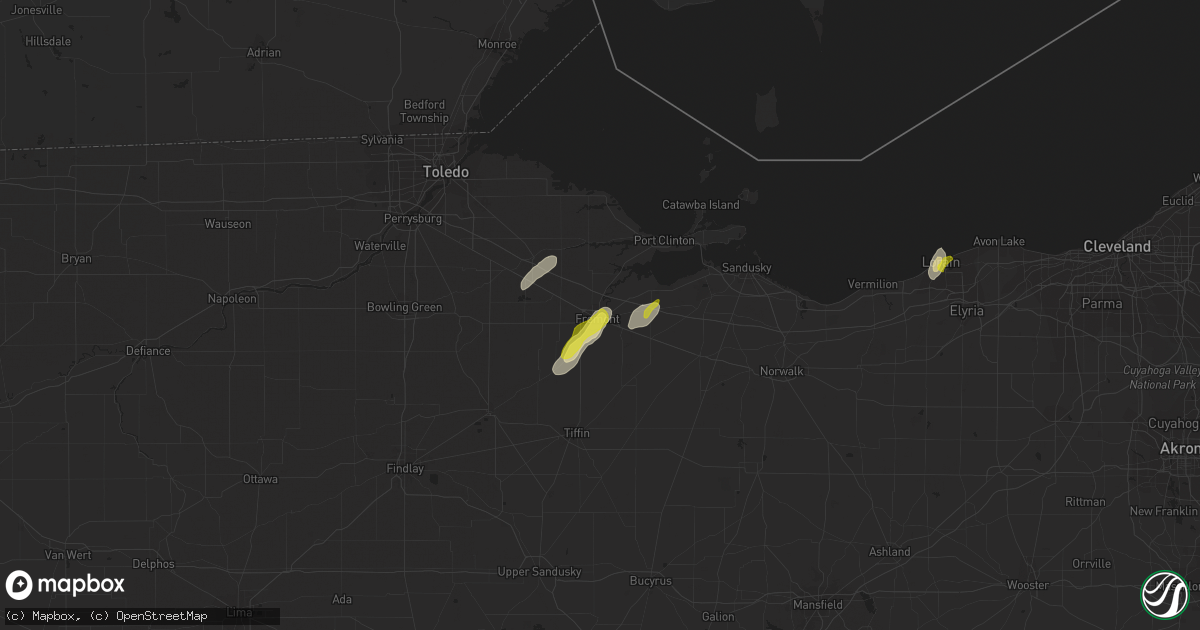 Hail Map in Fremont, OH on October 8, 2021 - HailTrace