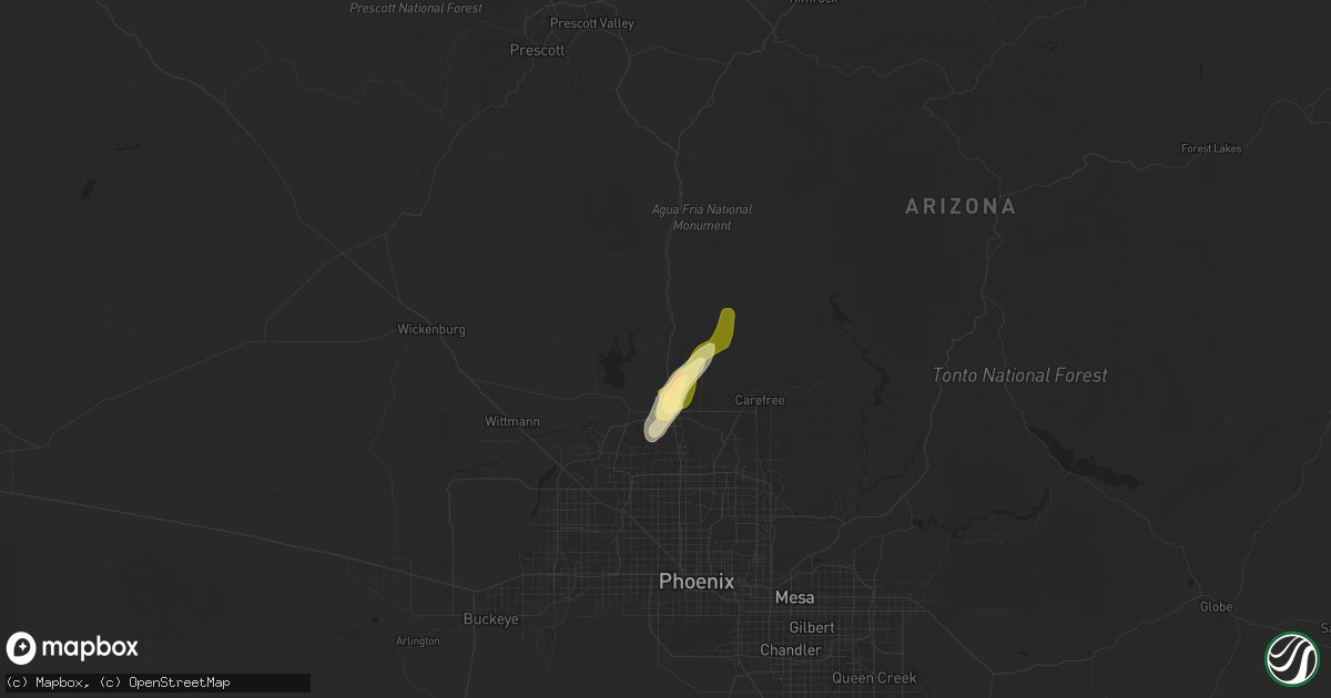 Hail Map in New River, AZ on October 11, 2025 - HailTrace