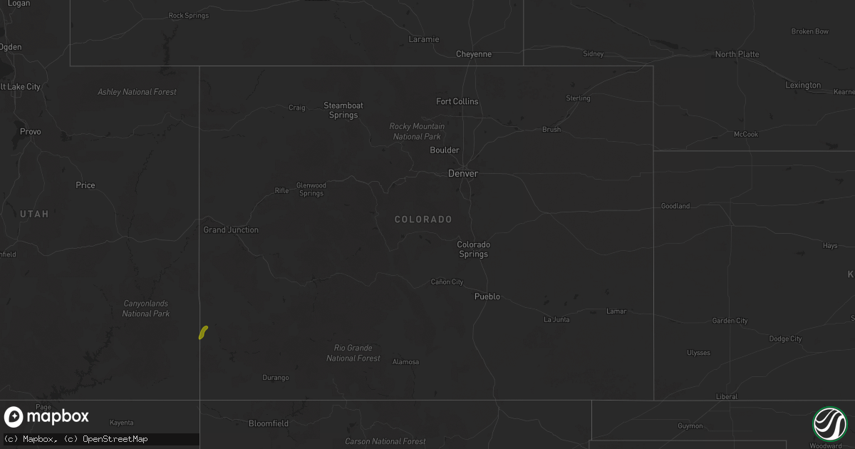 Hail Map in Colorado on October 13, 2025 - HailTrace