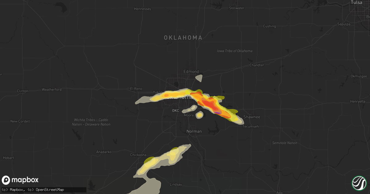 Hail Map in Oklahoma City, OK on October 23, 2025 - HailTrace