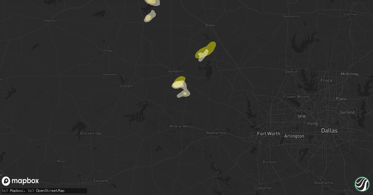Hail Map in Perrin, TX on October 23, 2025 - HailTrace