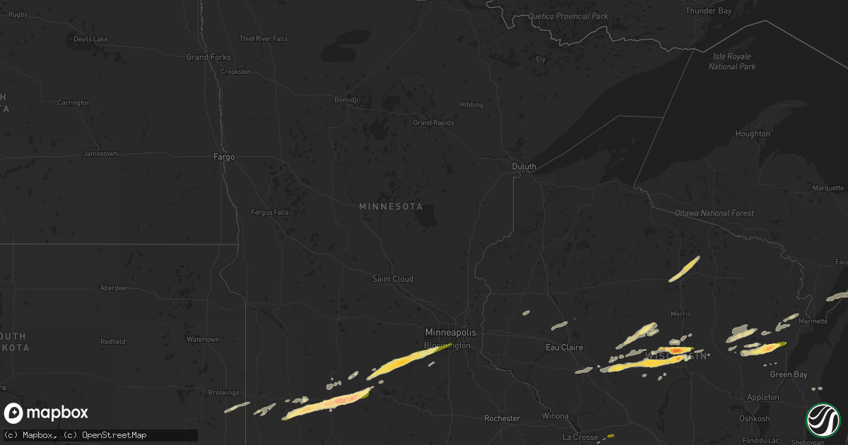 Hail Map in Minnesota on October 24, 2023 - HailTrace