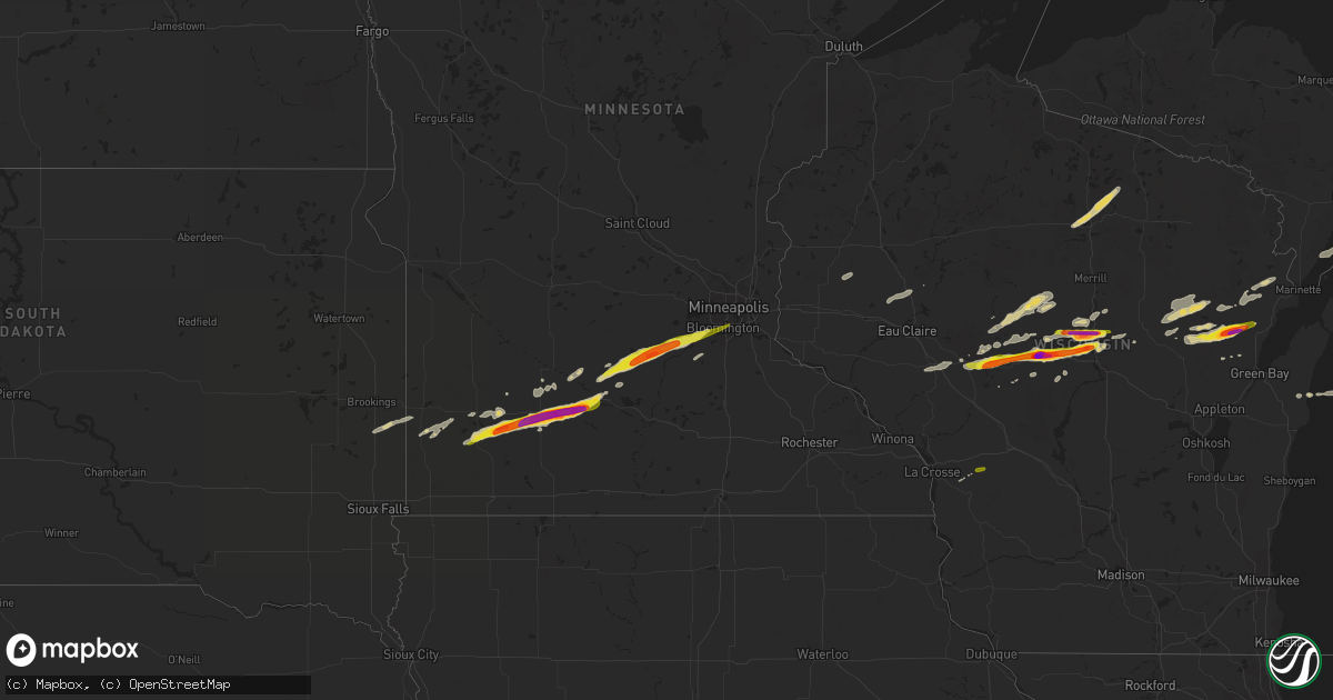 Hail Map on October 24, 2023 - HailTrace