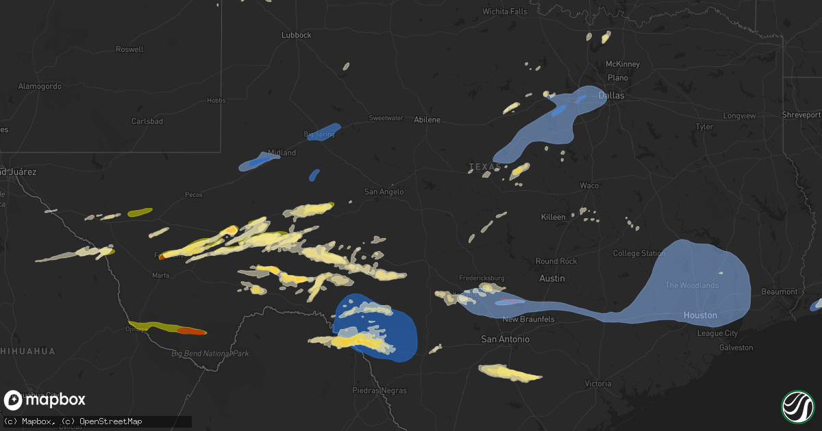 Hail Map in Texas on October 24, 2025 - HailTrace