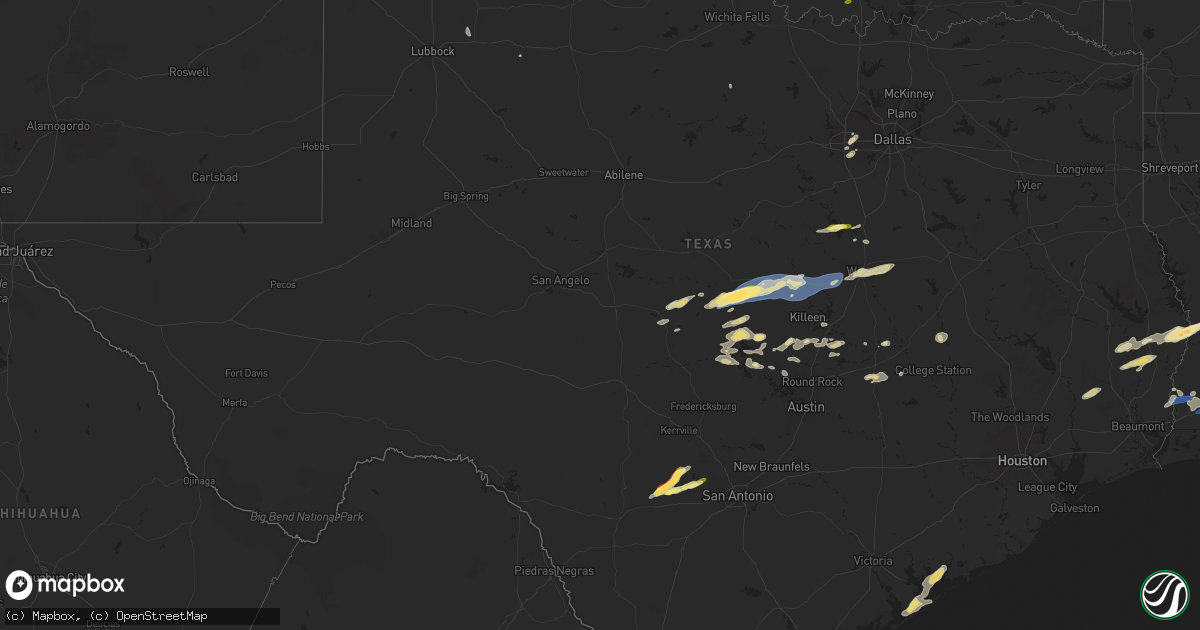 Hail Map in Texas on October 25, 2025 - HailTrace