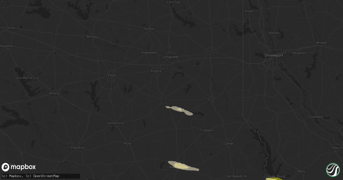 Hail Map in Henderson, TX on October 28, 2025 - HailTrace